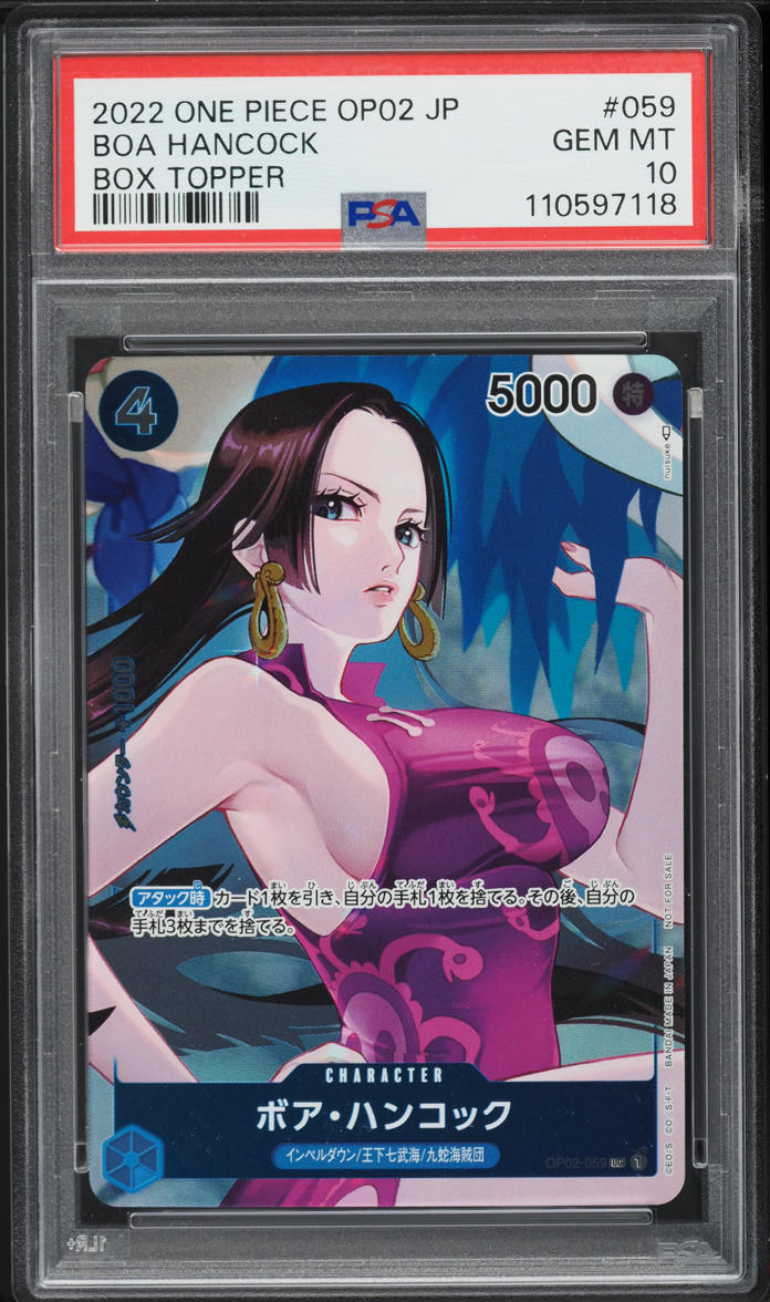 2022 One Piece Japanese Paramount War Box Topper Boa Hancock #OP02-059 PSA 10 on Fanatics Collect