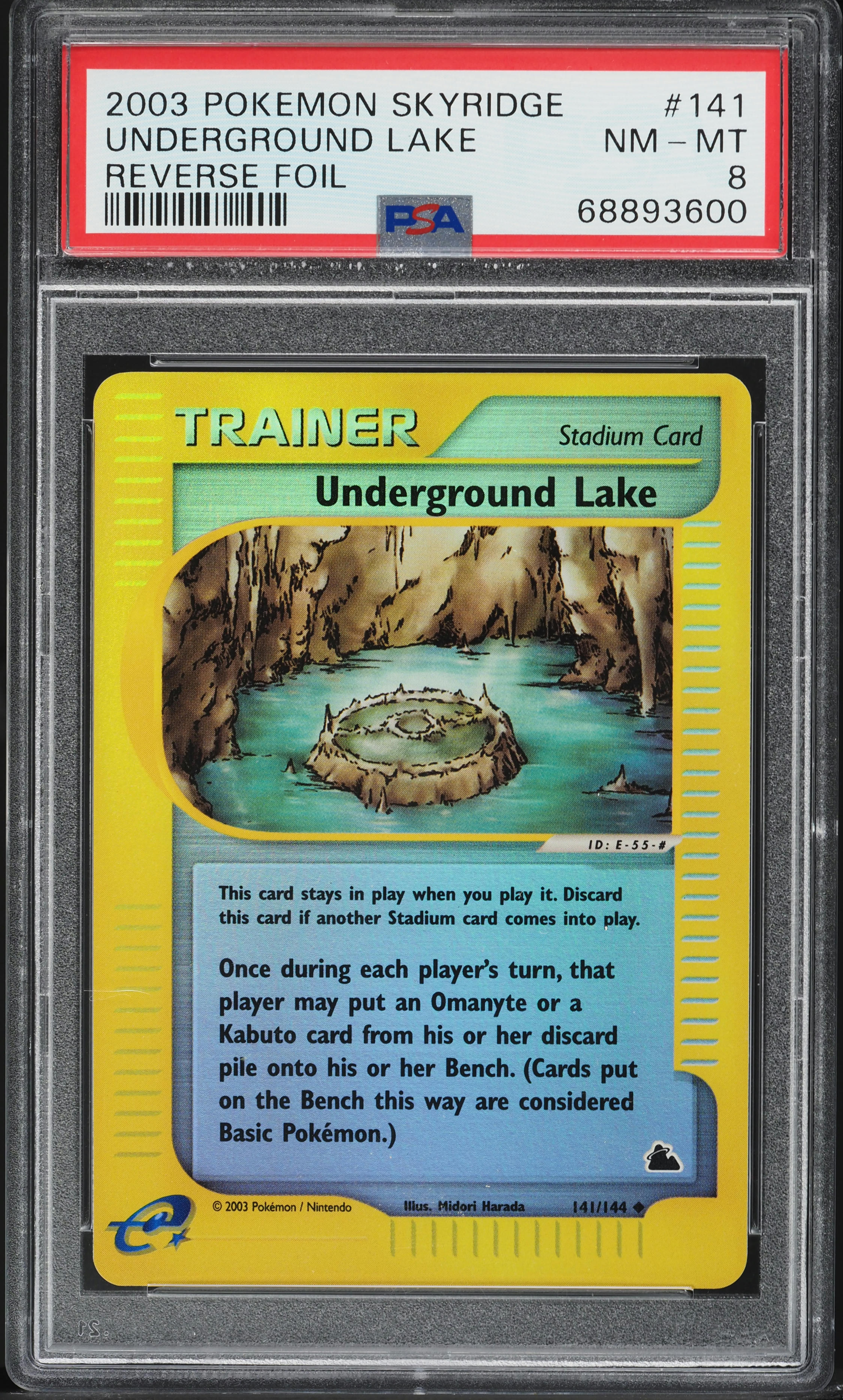 2003 Pokemon Skyridge Reverse Holo Underground Lake #141 PSA 8 NM-MT on ...
