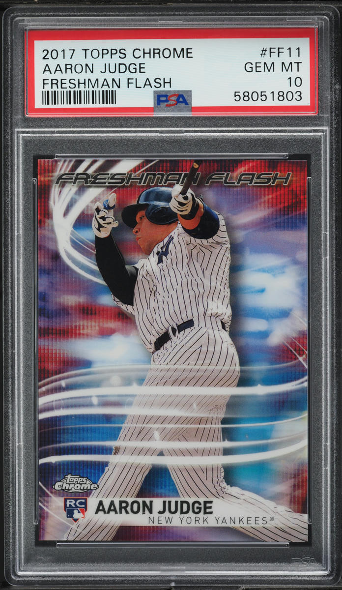 2017 Topps Chrome Freshman Flash Aaron Judge ROOKIE #FF-11 PSA 10 GEM ...