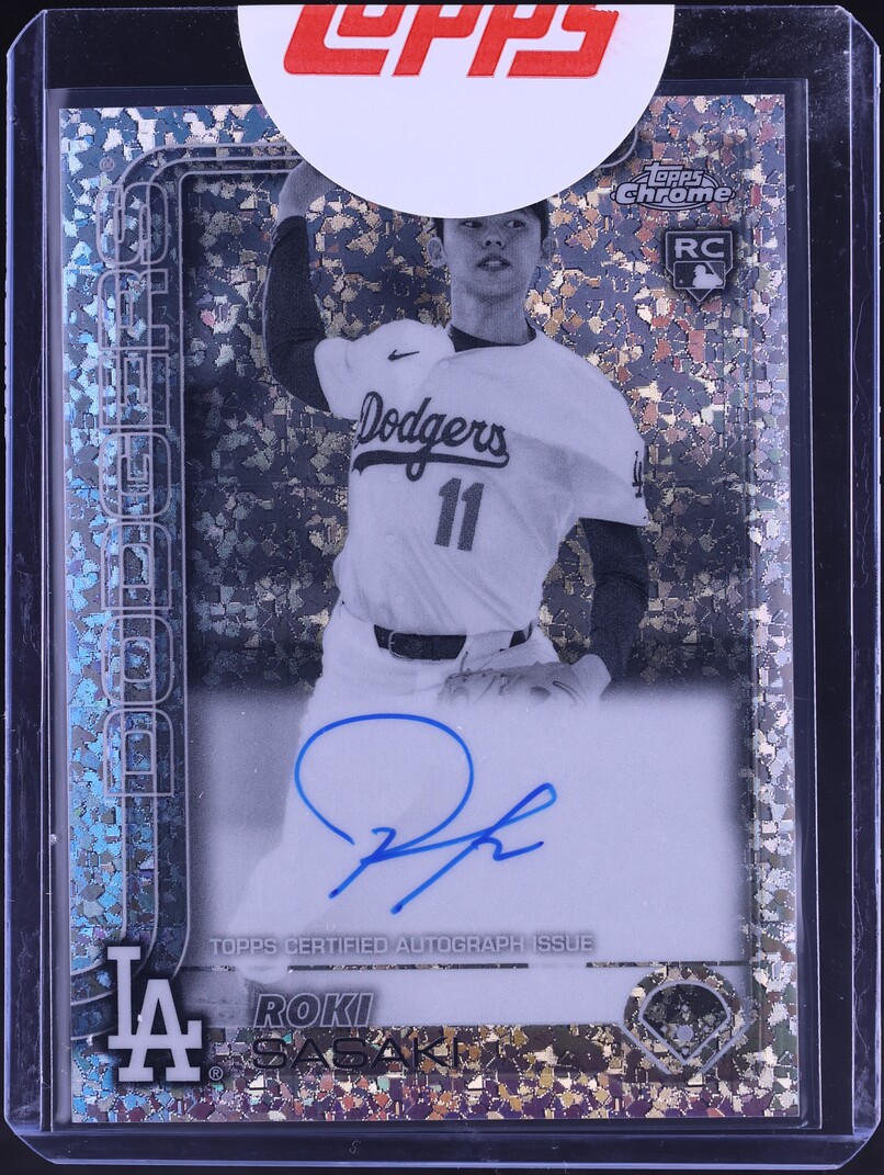 2025 Topps Chrome Black & White Mini-Diamond Refractor Roki Sasaki ...