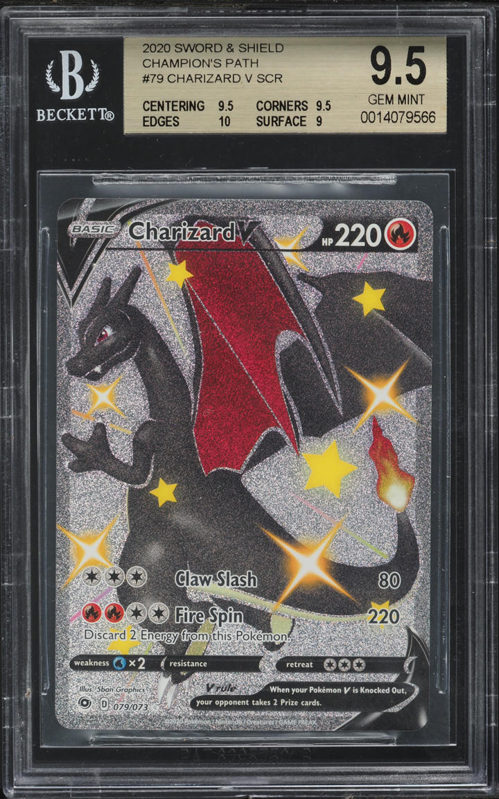 2020 Pokemon SWSH Champion's Path Shiny Charizard V #79 BGS 9.5 GEM ...