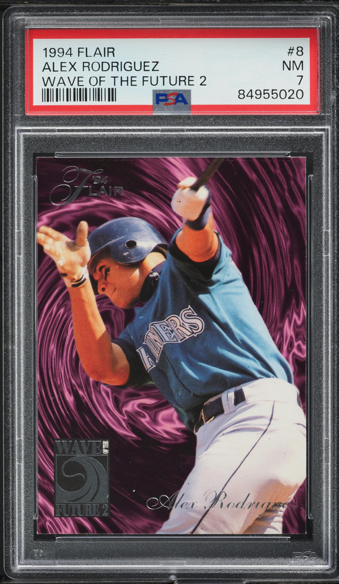 1994 Flair Wave Of The Future 2 Alex Rodriguez ROOKIE #8 PSA 7 NRMT on ...