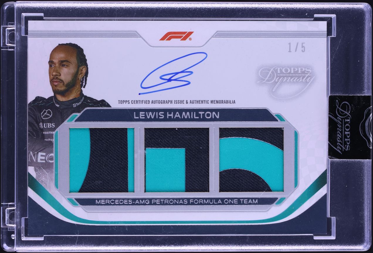 2024 Topps Dynasty Formula 1 Triple Lewis Hamilton PATCH AUTO 1/5 # ...