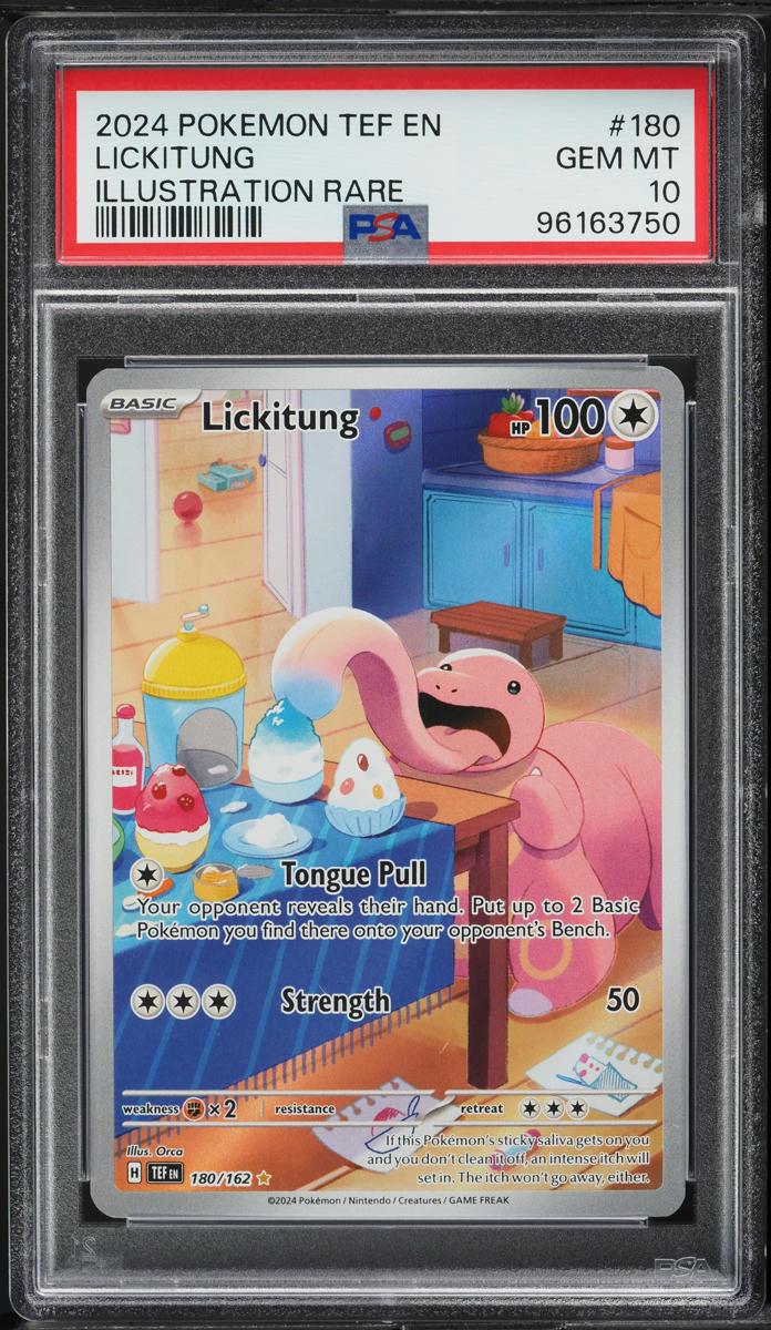 2024 Pokemon SV Temporal Forces Illustration Rare Lickitung #180 PSA 10 GEM MINT on Fanatics Collect