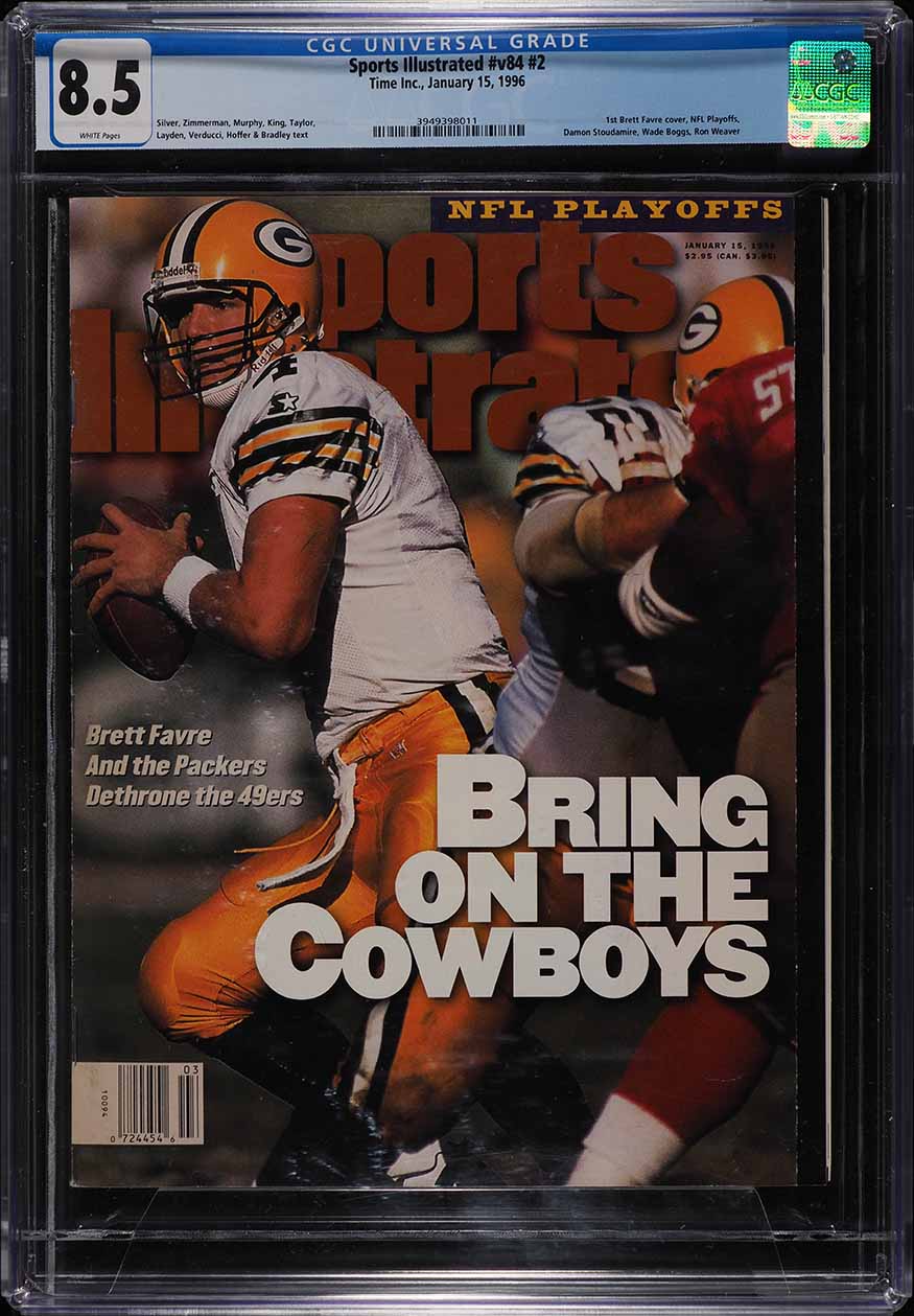 1996 Time Inc. Sports Illustrated #v84 #2 Brett Favre Cover CGC 8.5 NM ...