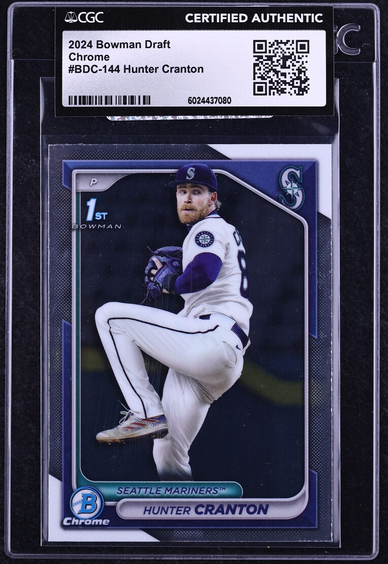 2024 Bowman Chrome Draft Hunter Cranton PROSPECT #BDC-144 CGC AUTH on ...