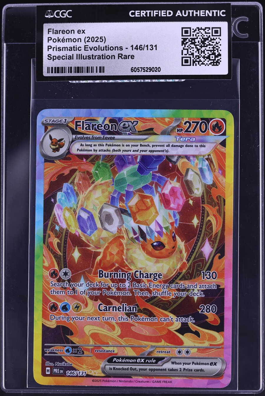 2025 Pokemon Scarlet & Violet Prismatic Evolutions SIR Flareon ex #146 ...