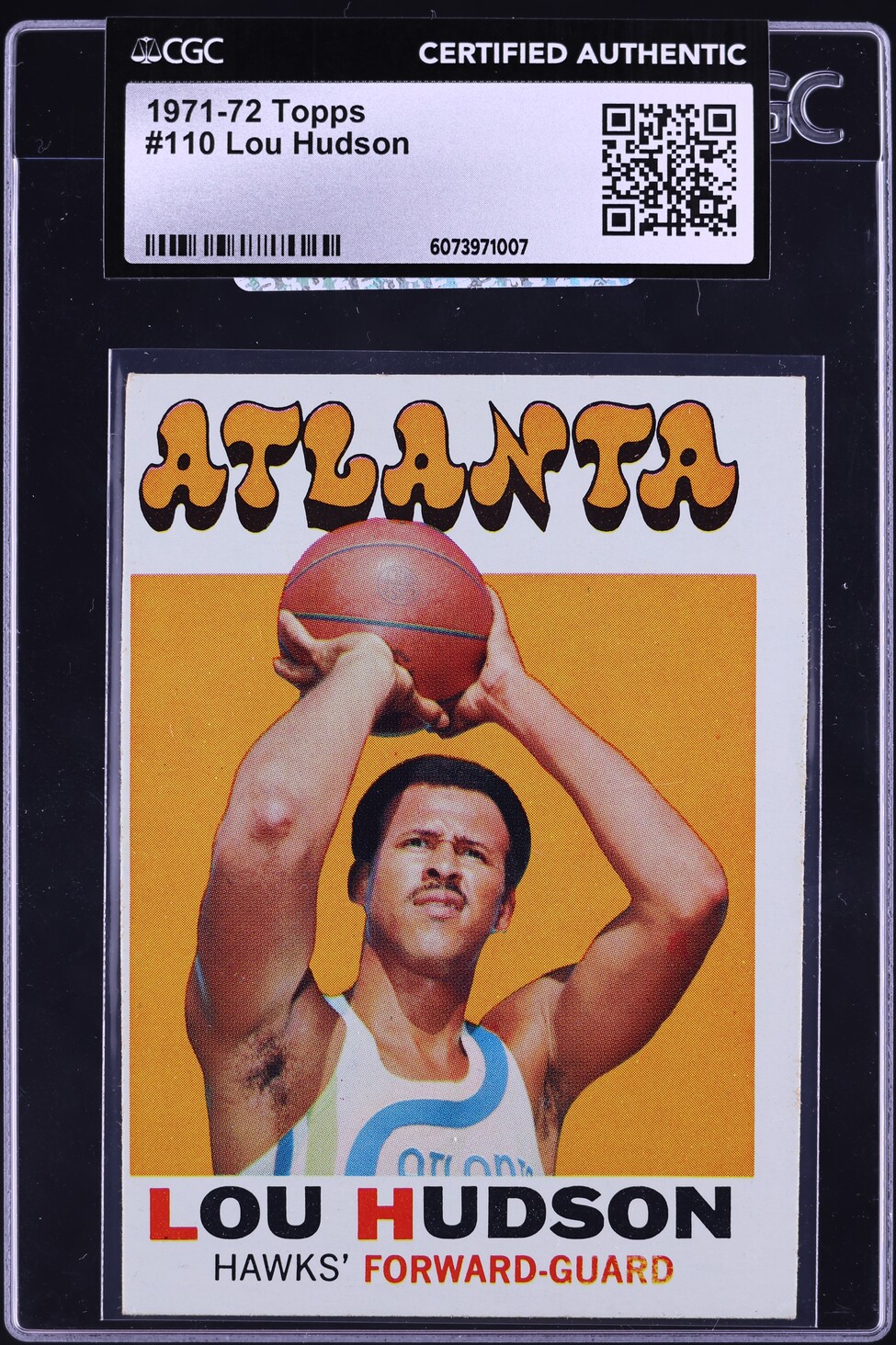 1971 Topps Basketball Lou Hudson #110 CGC AUTH on Fanatics Collect