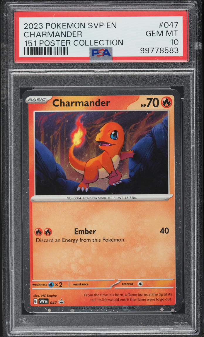 2023 Pokemon SV 151 Black Star Promo Poster Collection Charmander #47 ...