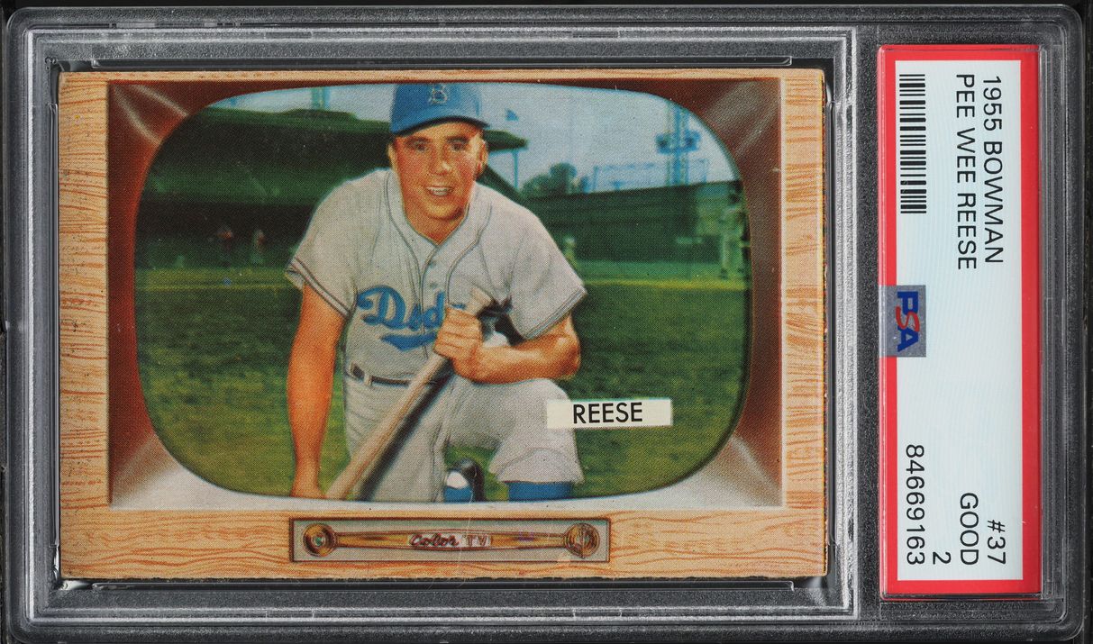 1955 Bowman Pee Wee Reese #37 PSA 2 GD on Fanatics Collect
