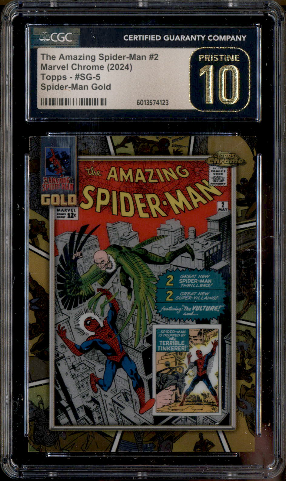 2024 Topps Chrome Marvel Spider-Man Gold #SG5 The Amazing Spider-Man ...