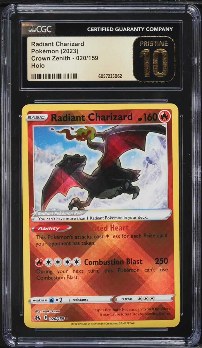 2023 Pokemon Sword & Shield Crown Zenith Radiant Charizard #20 CGC 10 ...