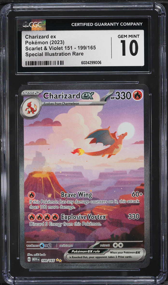 2023 Pokemon Scarlet & Violet 151 SIR Charizard ex #199 CGC 10 GEM MINT ...