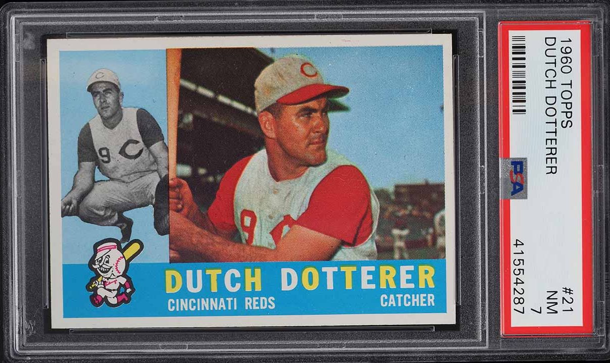 1960 Topps Dutch Dotterer #21 PSA 7 NRMT on Fanatics Collect