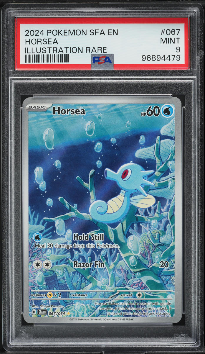 2024 Pokemon SV Shrouded Fable Illustration Rare Horsea #67 PSA 9 MINT ...