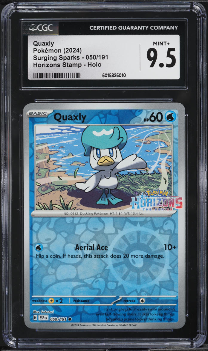 2024 Pokemon SV Surging Sparks Horizons Stamp Holo Quaxly #050 CGC 9.5 MINT+ on Fanatics Collect