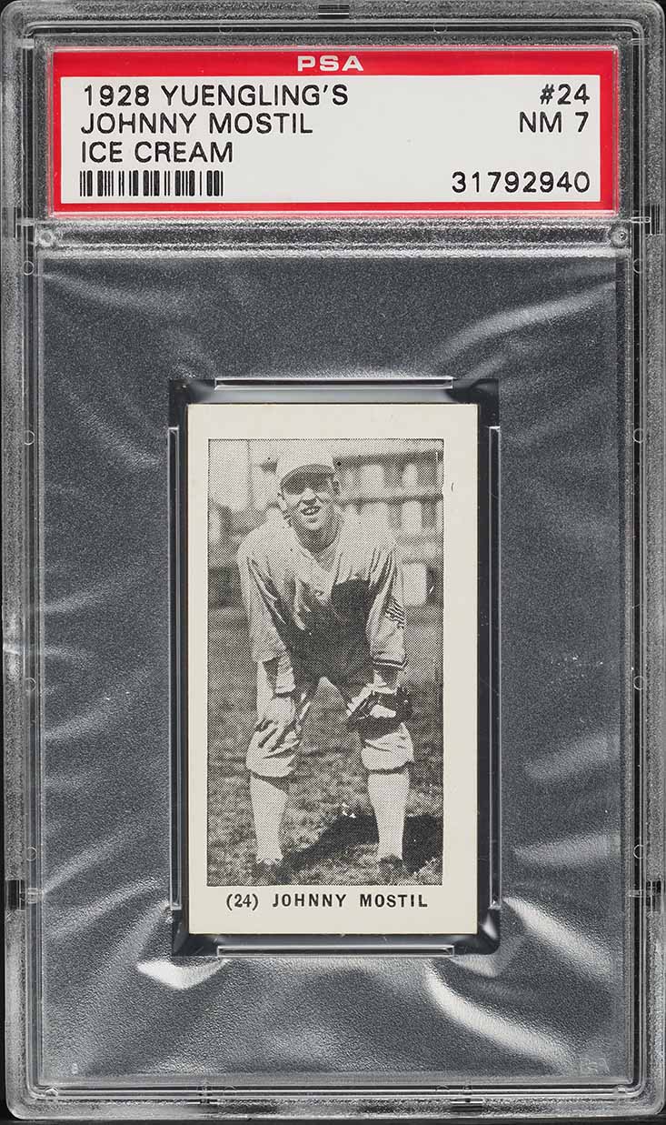 1928 Yuengling's Ice Cream Johnny Mostil #24 PSA 7 NRMT on Fanatics Collect
