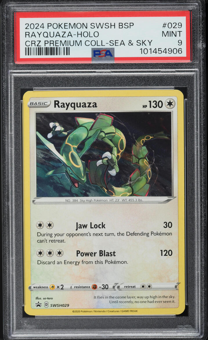 2020 Pokemon SWSH Black Star Promo Triple Blisters Holo Rayquaza #29 ...