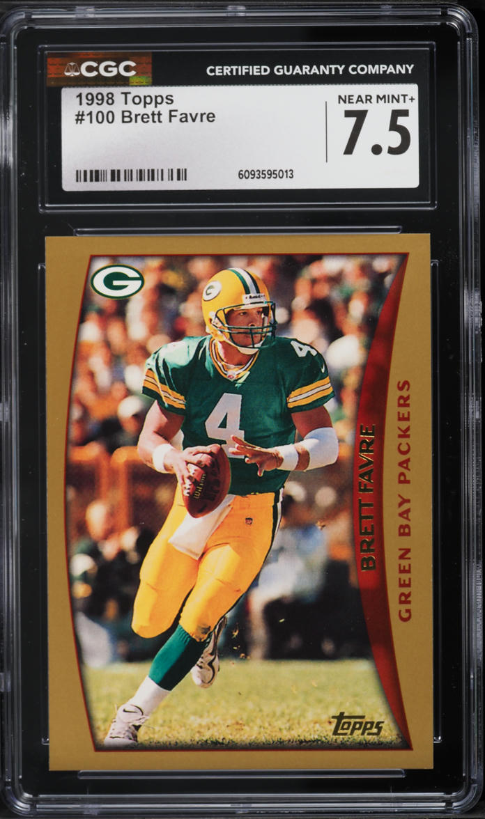 1998 Topps Football Brett Favre #100 CGC 7.5 NRMT+ on Fanatics Collect