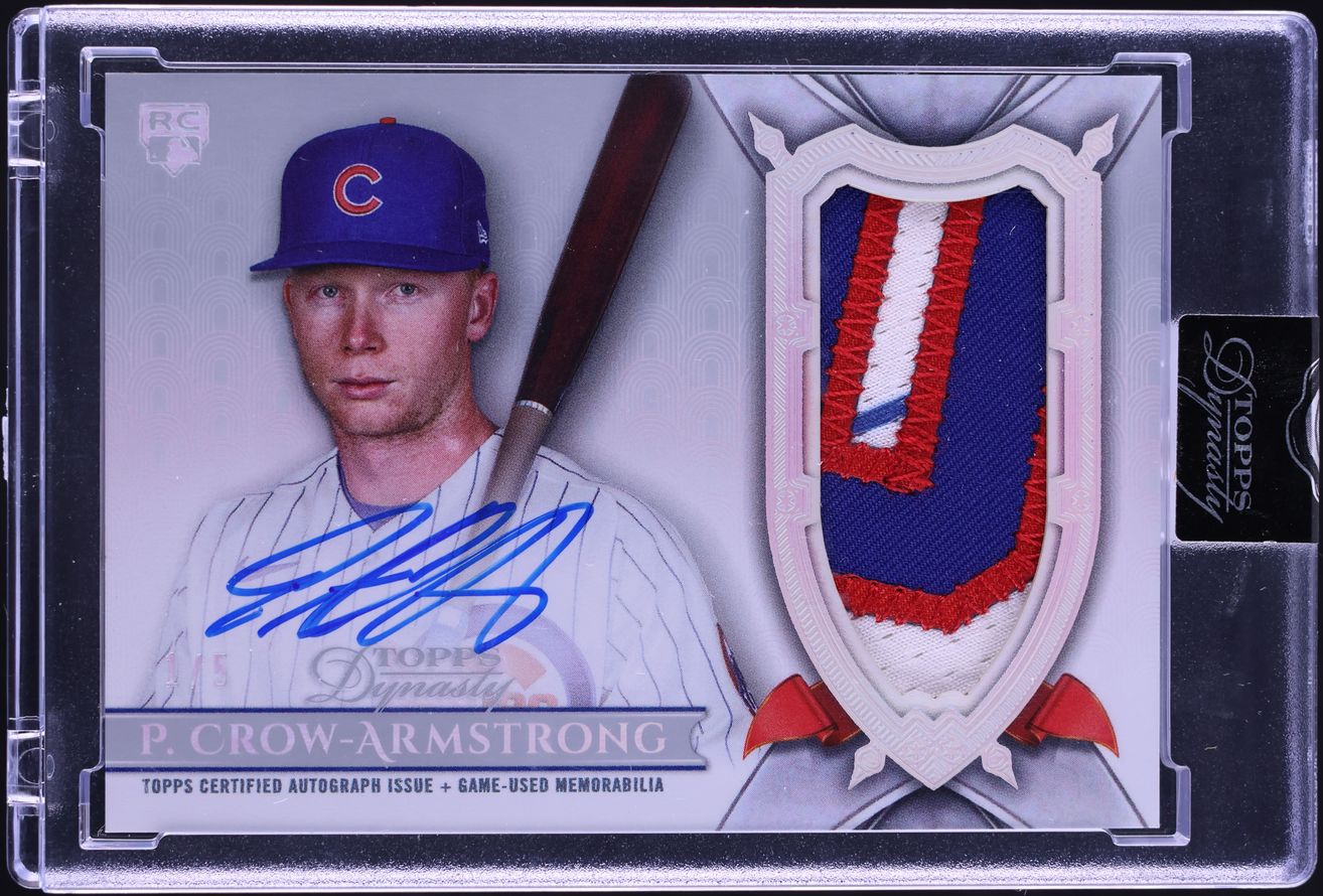 2024 Topps Dynasty Silver Pete Crow-Armstrong ROOKIE PATCH AUTO 1/5 # ...