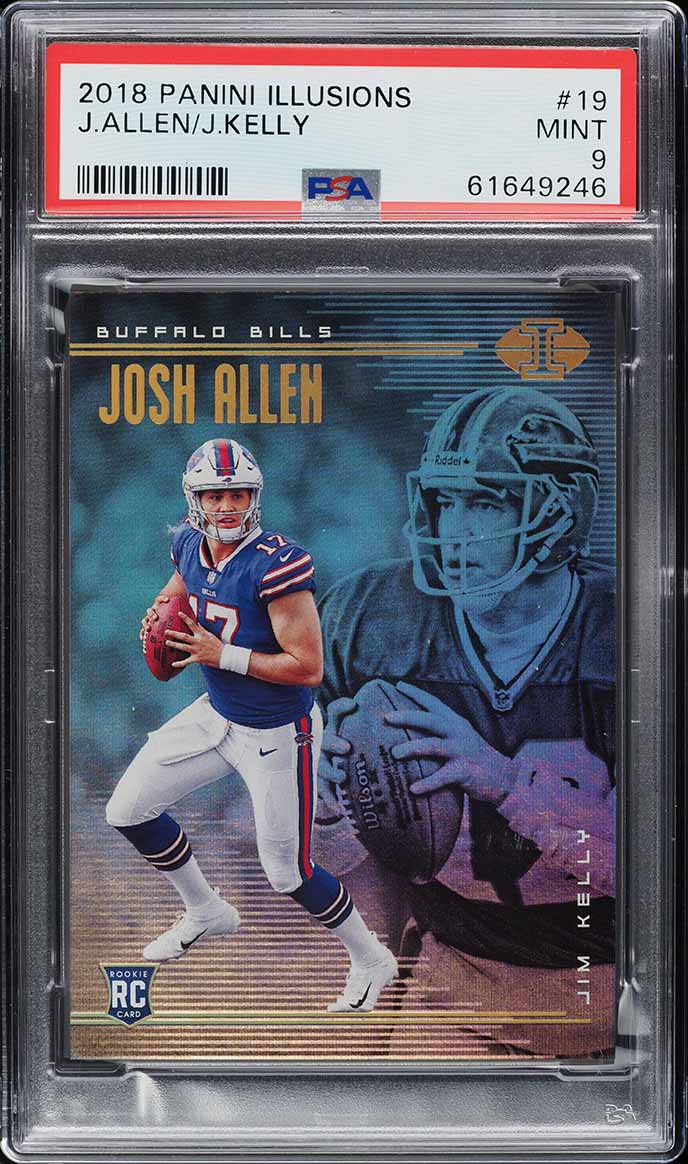 2018 Panini Illusions Josh Allen & Jim Kelly ROOKIE #19 PSA 9 MINT on ...