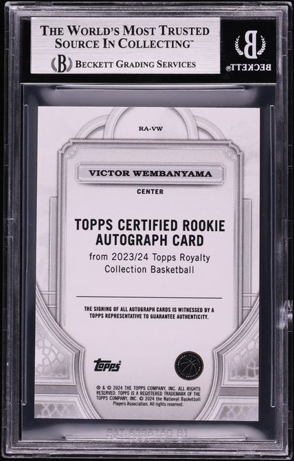 2023 Topps Royalty Victor Wembanyama ROOKIE AUTO /99 #RAV-W BGS 9 MINT ...