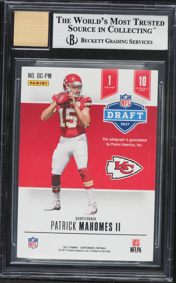 2017 Panini Contenders Draft Class Gold Patrick Mahomes II ROOKIE AUTO ...
