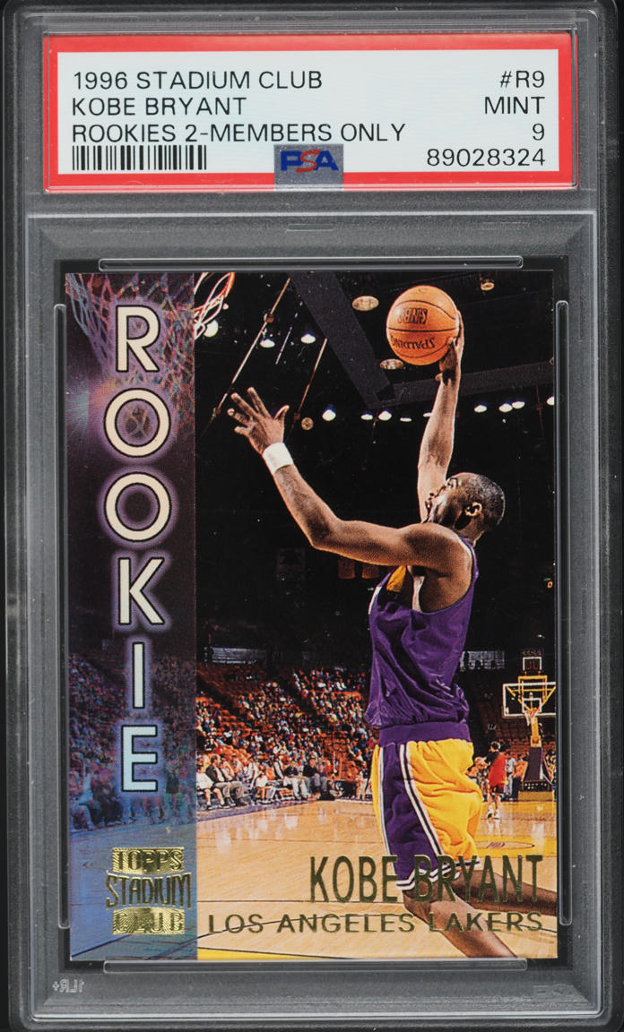 1996 Stadium Club Rookies 2 Kobe Bryant ROOKIE #R9 PSA 9 MINT on ...