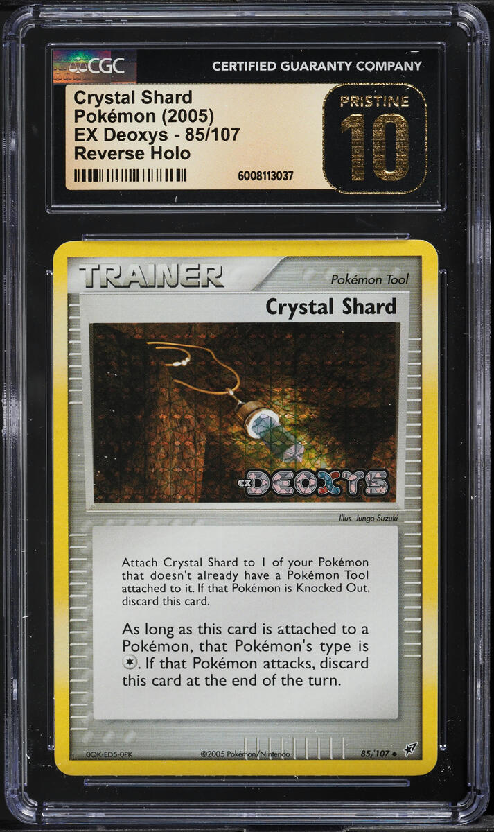 2005 Pokemon EX Deoxys Reverse Holo Crystal Shard #85 CGC 10 PRISTINE on Fanatics Collect