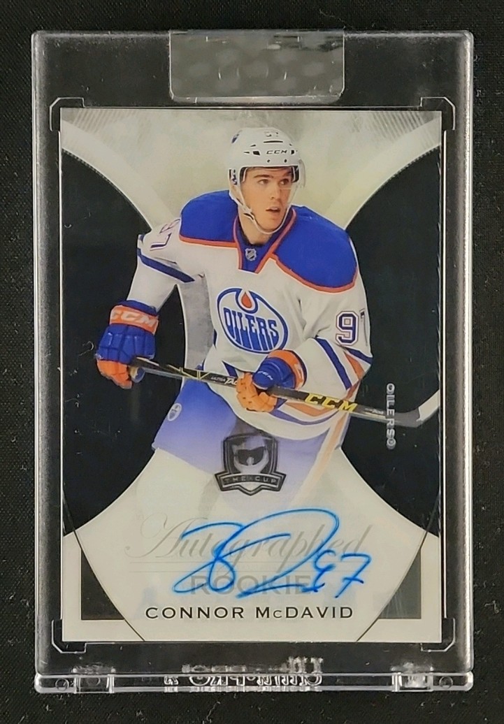 2020 Upper Deck Clear Cut Rookie Tribute Connor McDavid AUTO #RT-MC MBA ...