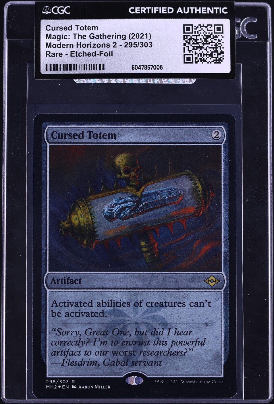 2021 Magic The Gathering MTG MH2 Etched-Foil Cursed Totem #295 CGC AUTH ...