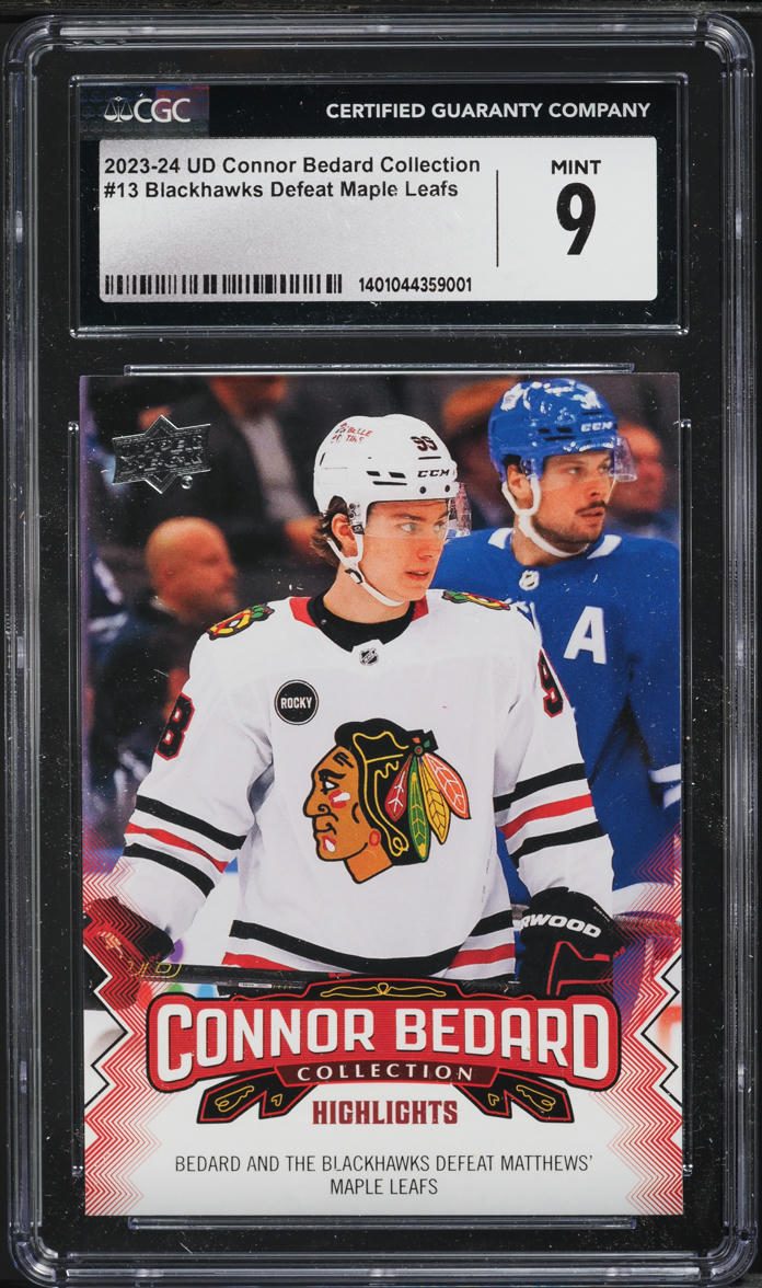 2023 UD Collection Blackhawks Defeat Maple Leafs Connor Bedard ROOKIE ...