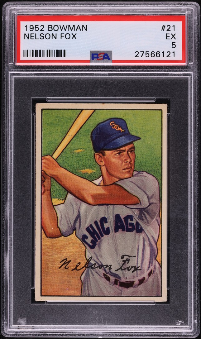 1952 Bowman Nellie Fox #21 PSA 5 EX on Fanatics Collect