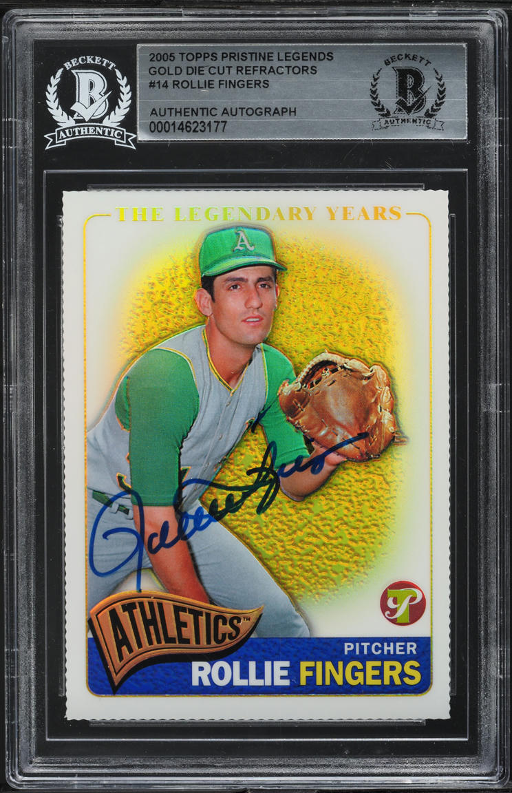 2005 Topps Pristine Legends Gold Ref Die-Cut Rollie Fingers AUTO /65 ...