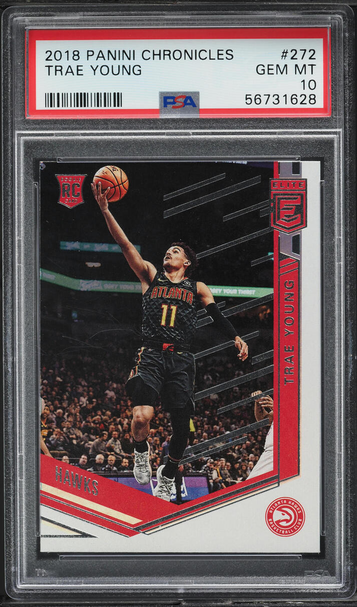 2018 Panini Chronicles Elite Trae Young ROOKIE #272 PSA 10 GEM MINT on ...