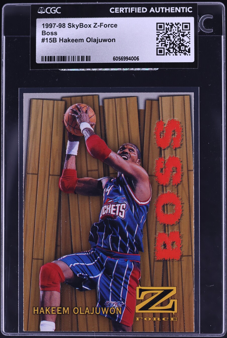 1997 Skybox Z-Force Boss Hakeem Olajuwon #15B CGC AUTH on Fanatics Collect