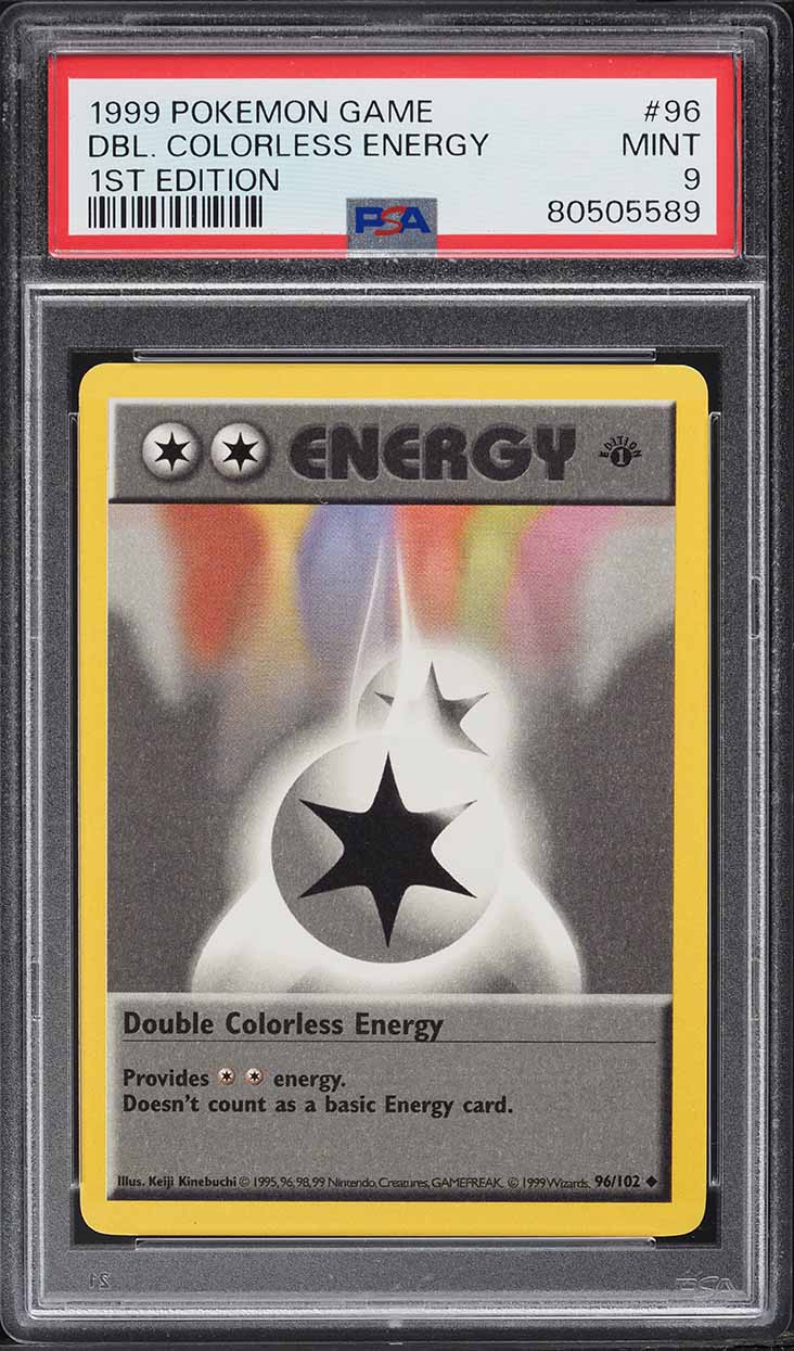 1999 Pokemon Base Set Shadowless 1st Edition Double Colorless Energy ...