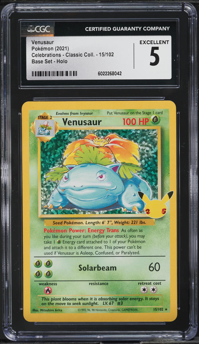 2021 Pokemon SWSH Celebrations Classic Collection Holo Venusaur #15 CGC ...