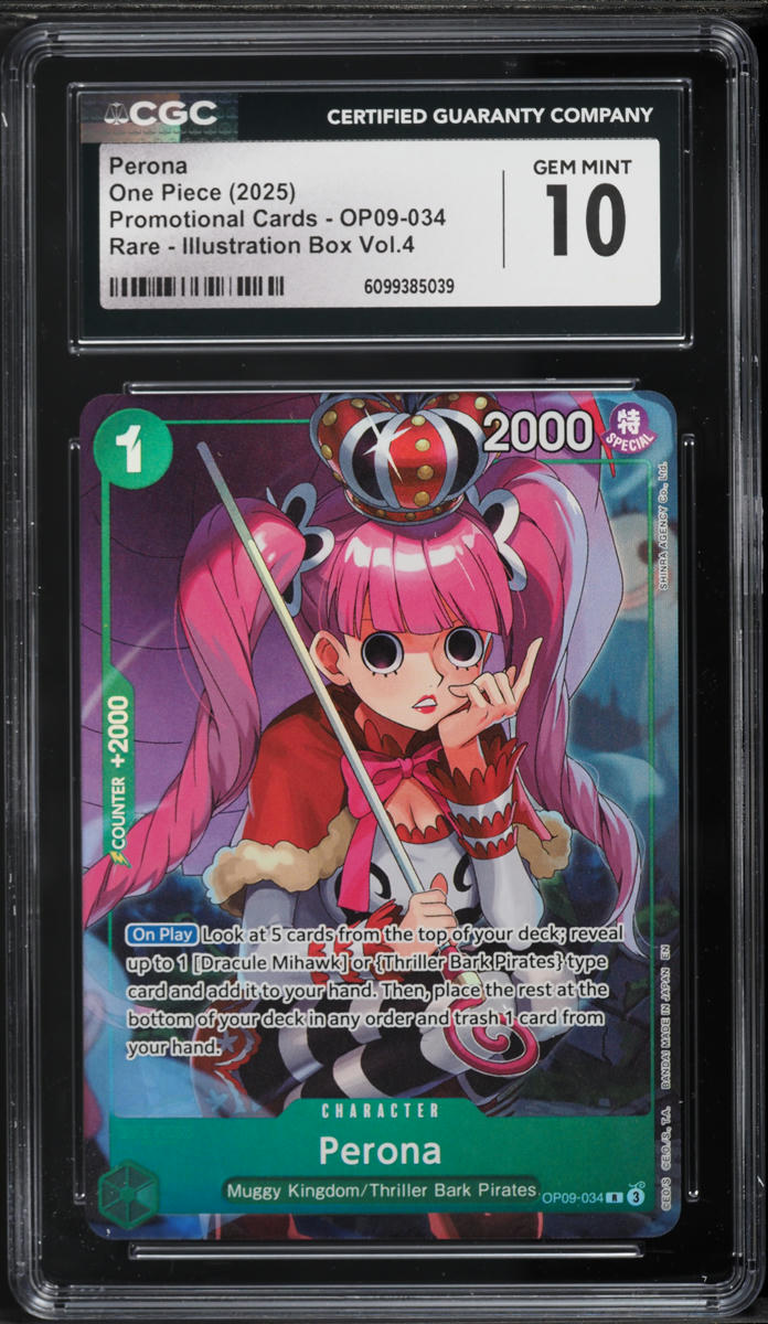 2025 One Piece Promo Illustration Box Vol.4 Perona #OP09-034 CGC 10 GEM ...