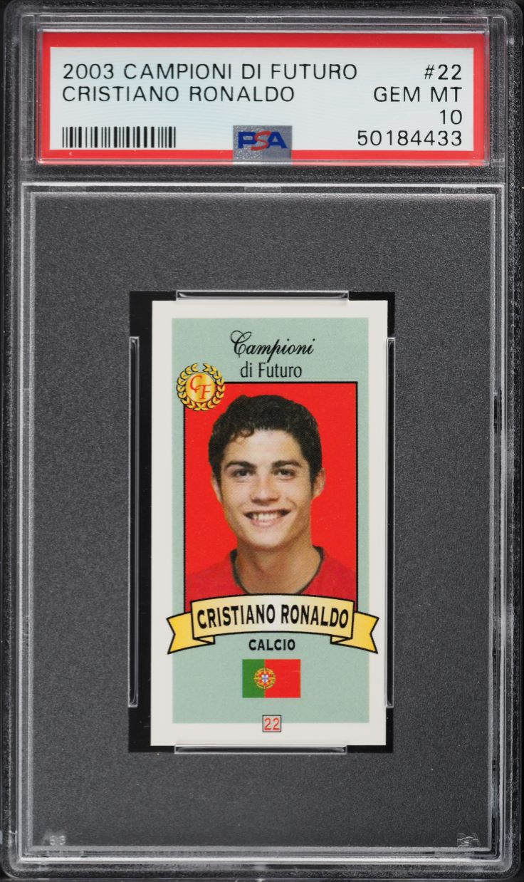 2003 Campioni Di Futuro Cristiano Ronaldo ROOKIE #22 PSA 10 GEM MINT on ...