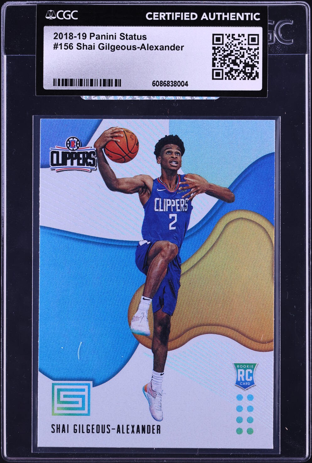 2018 Panini Status Shai Gilgeous-Alexander ROOKIE #156 CGC AUTH on ...