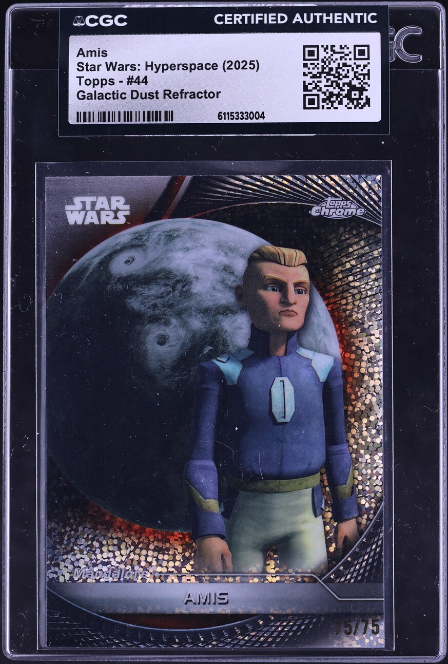 2025 Topps Chrome Star Wars Hyperspace Galactic Dust Refractor Amis 75/ ...