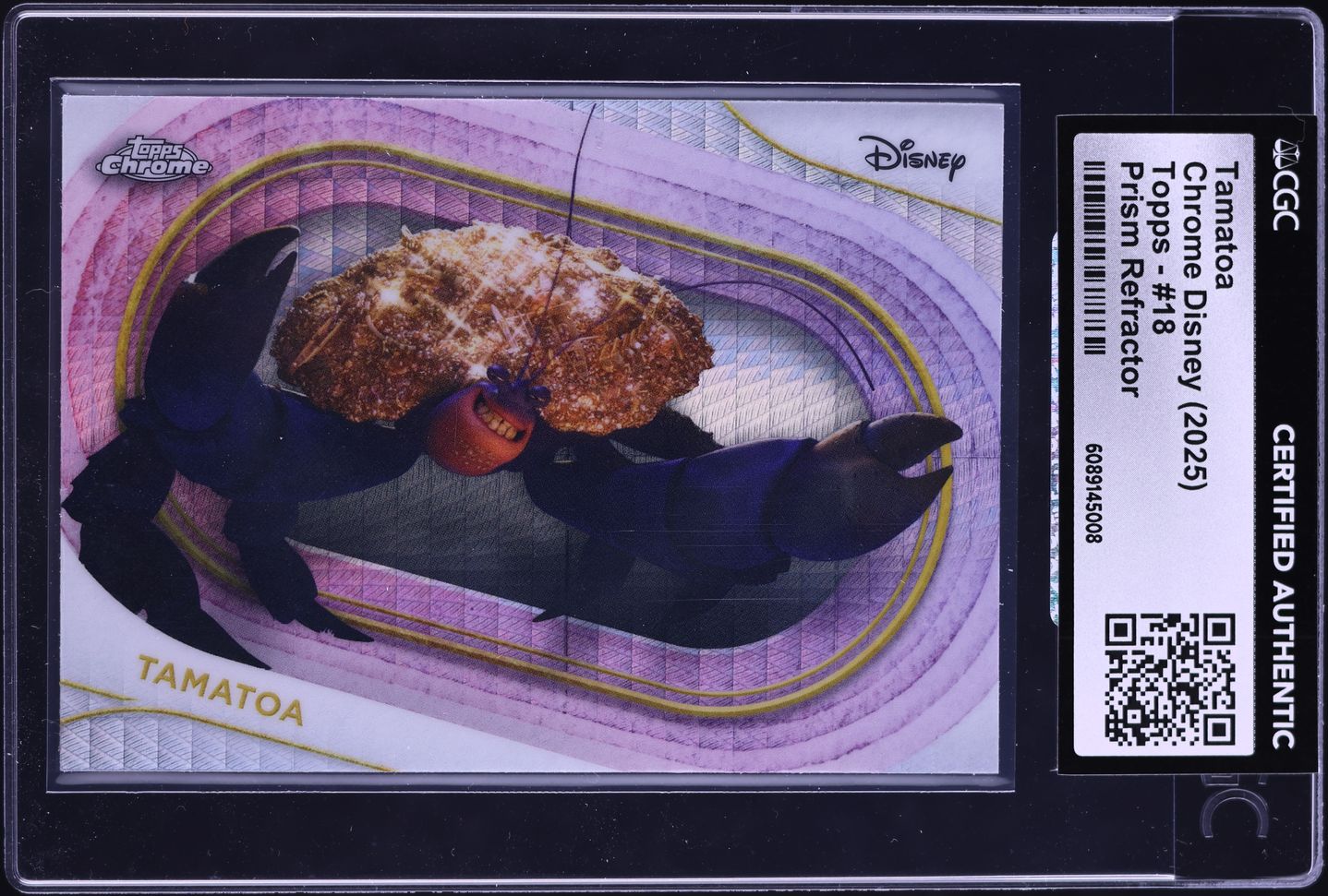 2025 Topps Chrome Disney Prism Refractor Tamatoa #18 CGC AUTH on ...