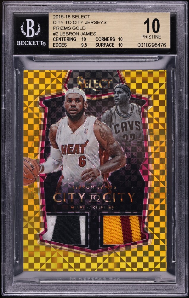 2015 Select City To City Jerseys Gold Prizm LeBron James PATCH 10/10 #2 ...