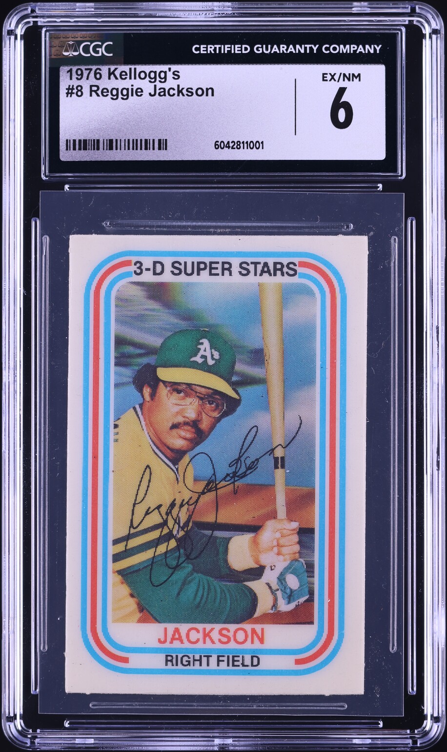 1976 Kellogg's Reggie Jackson #8 CGC 6 EXMT on Fanatics Collect