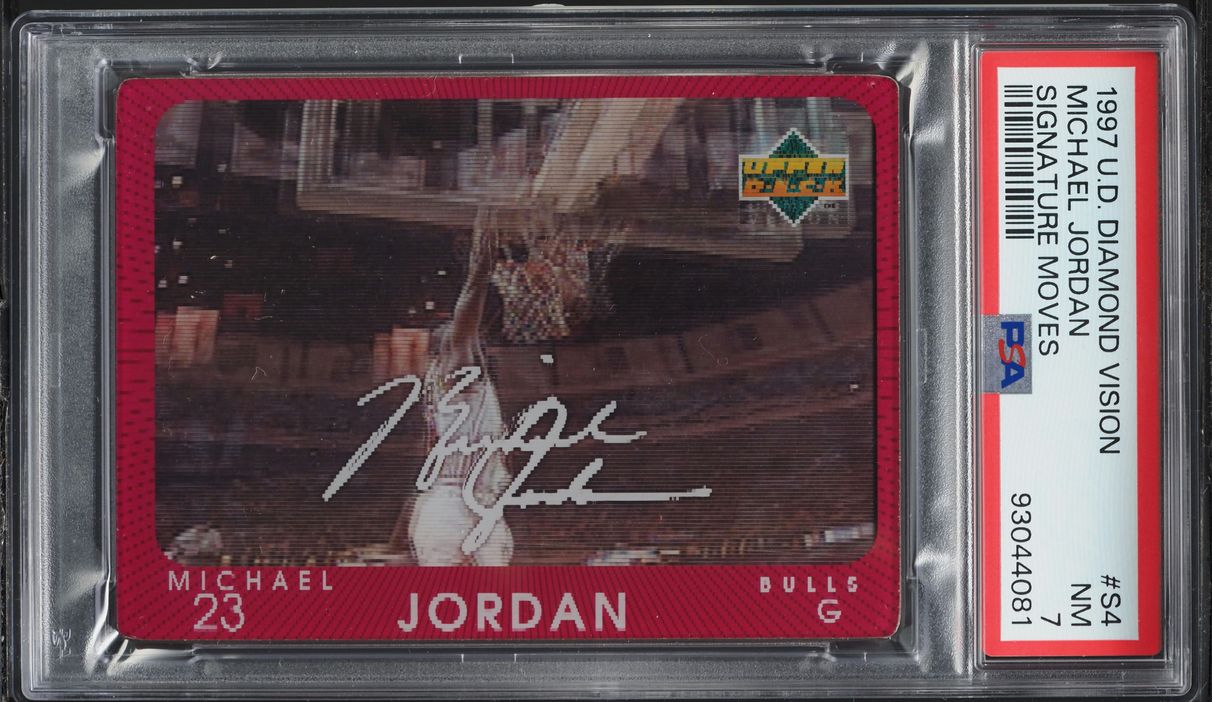 1997 Upper Deck Diamond Vision Signature Moves Michael Jordan #S4 PSA 7 NRMT on Fanatics Collect