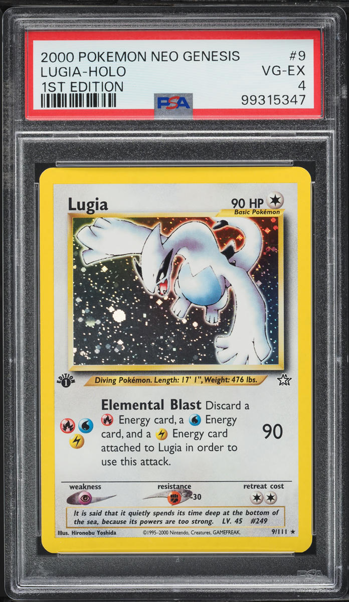 2000 Pokemon Neo Genesis 1st Edition Holo Lugia #9 PSA 4 VGEX on ...