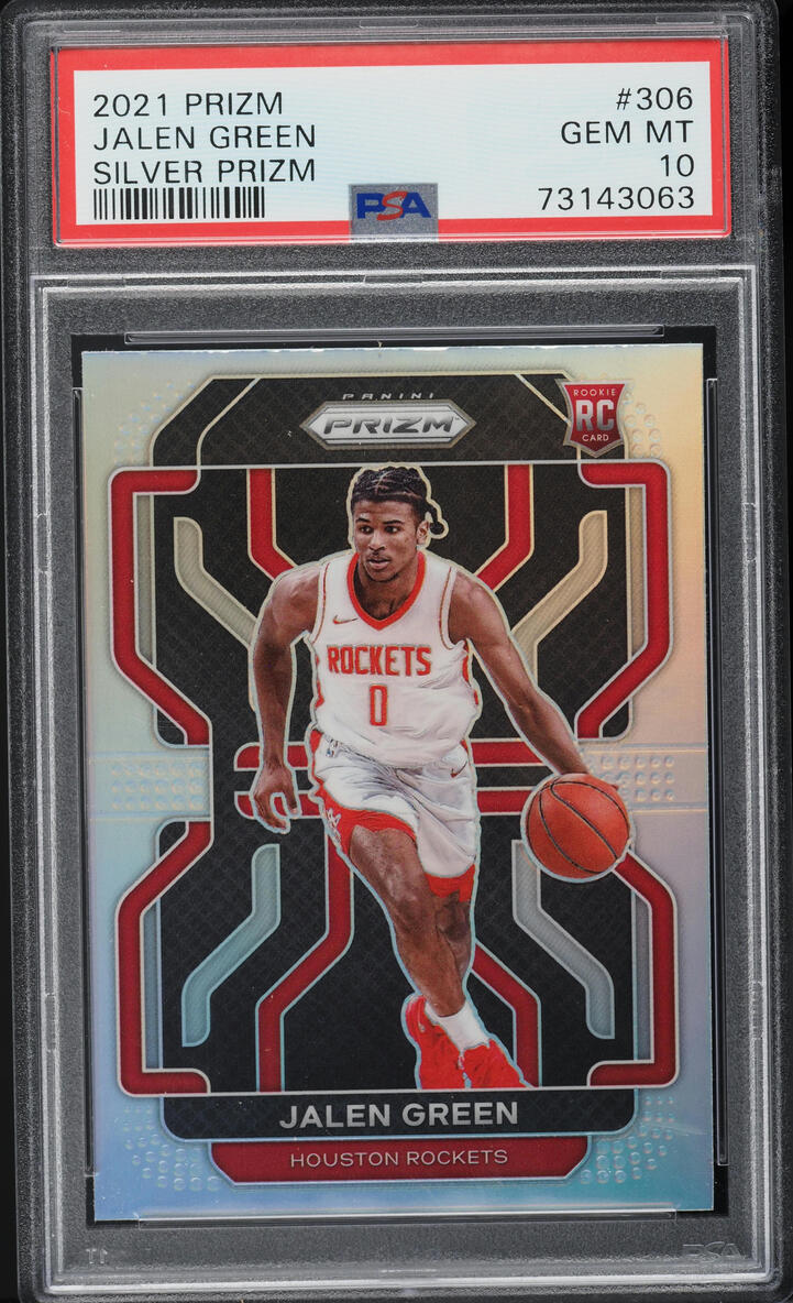 2021 Panini Prizm Silver Jalen Green ROOKIE #306 PSA 10 GEM MINT on Fanatics Collect