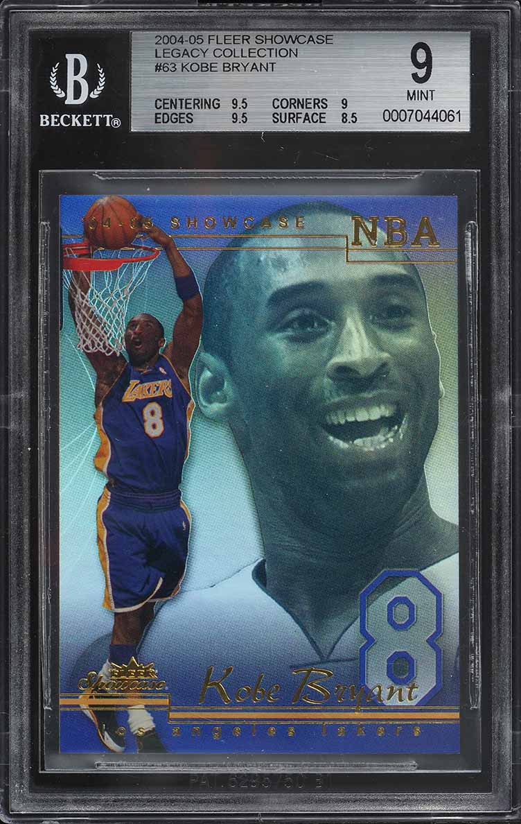 2004 Fleer Showcase Legacy Collection Kobe Bryant /125 #63 BGS 9 MINT ...