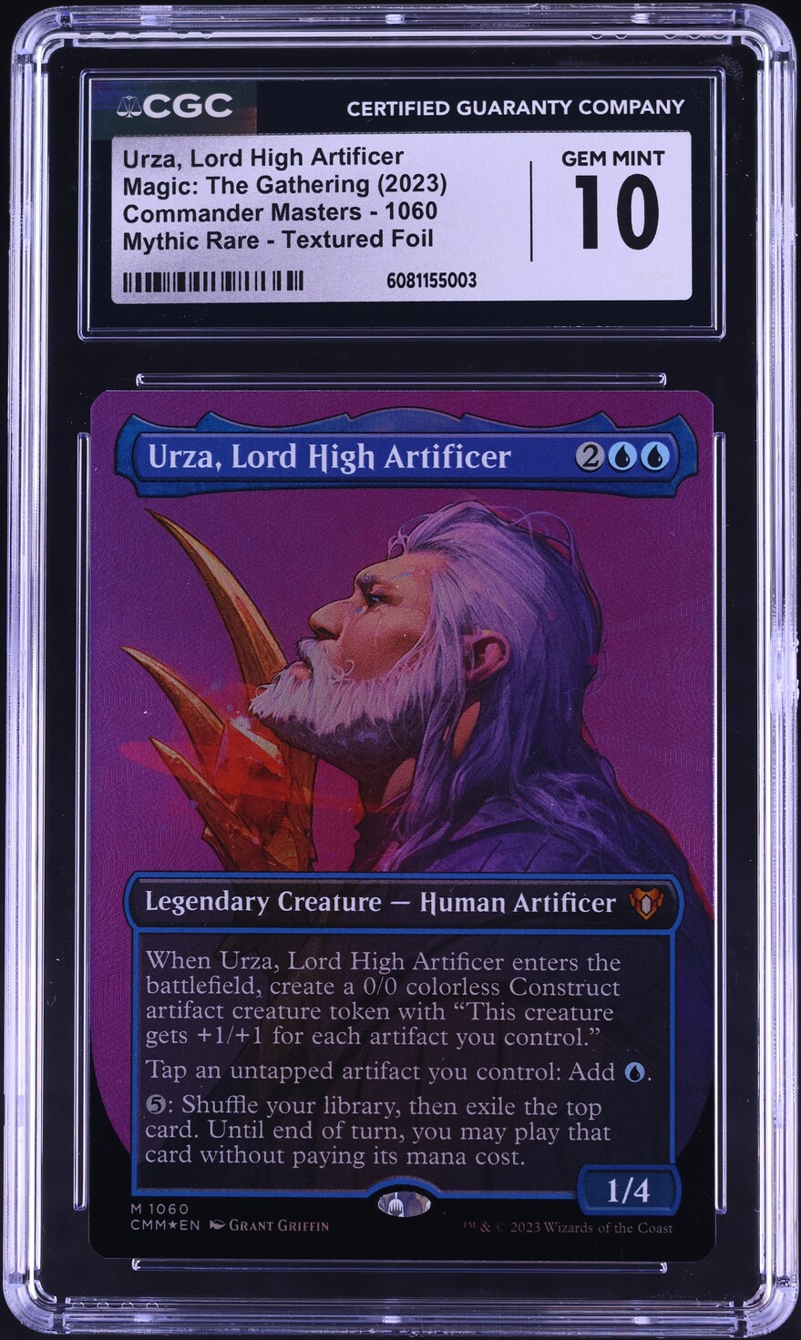 2023 Magic The Gathering MTG Commander Masters Textured Foil Urza, Lord ...